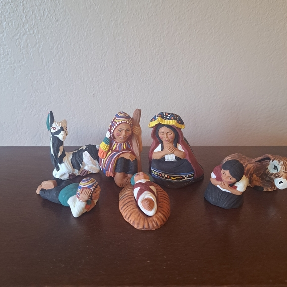 Holiday | 6 Piece Peruvian Clay Nativity No Markings Christmas | Poshmark